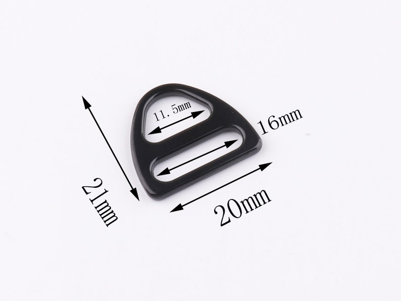 Strap Slide Buckle Mini Triangle Double Rings Slot and Hole | Etsy