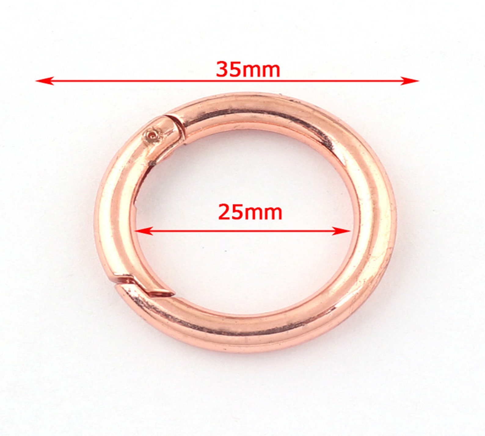 2-6pcs Rose Gold O Ring Spring Gate Ring Round Gate Ring Spring Ring ...