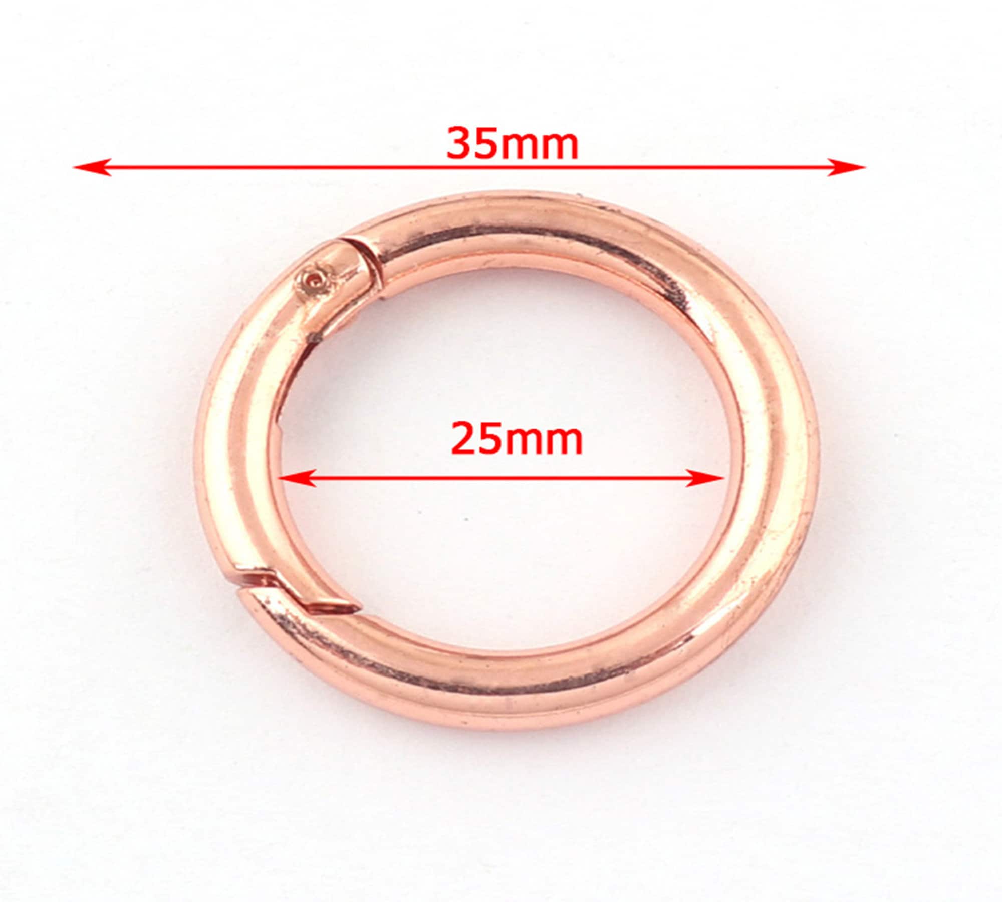 2-6pcs Rose Gold O Ring Spring Gate Ring Round Gate Ring Spring Ring ...
