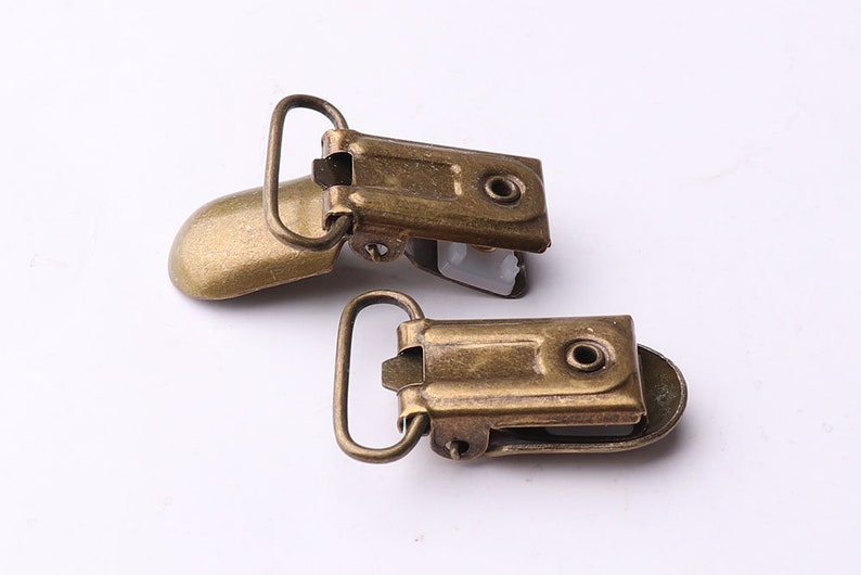 10pcs Bronze Pacifier Clips Dummy Clips Metal Suspender Clips - Etsy