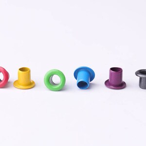 200pcs 5*2*4mm(od * ID * Height) Colorful Eyelet Grommets Hole Round ...