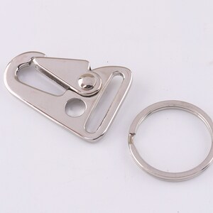 Key Fob,spring Hook Snap Clasp With Key Ring Carabiner Key Fob, Keyring ...