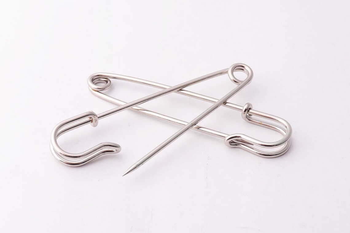 10pcs Silver Safety Pins 50mm 57mm 70mm 77mm 88mm 120mm Larger | Etsy