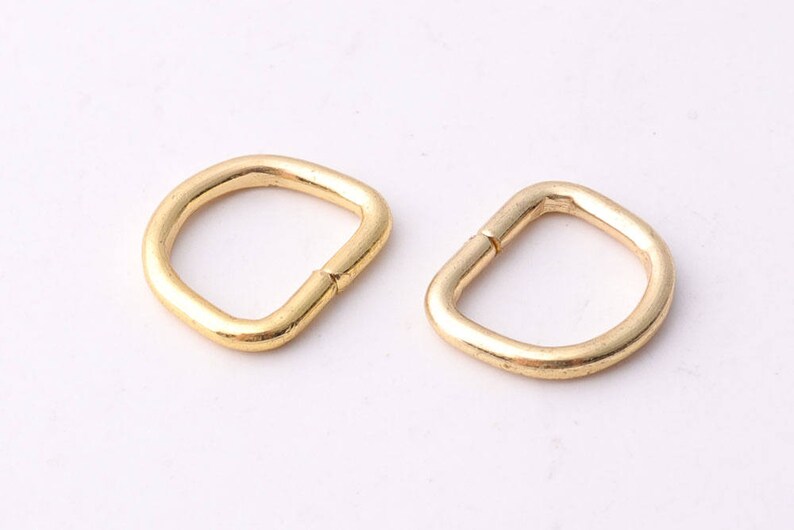50pcs D Rings 3/89mm Small D-rings Gold D Ring Buckles - Etsy
