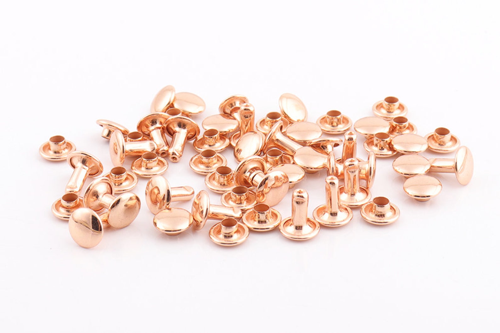 50pcs 810mm Rose Gold Double Cap Rivets Rapid Rivet Studs - Etsy