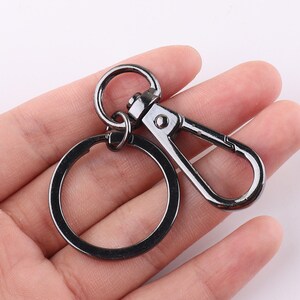 Keychains Key Rings Gunmetal Keychain Key Ring With Lobster Swivel ...