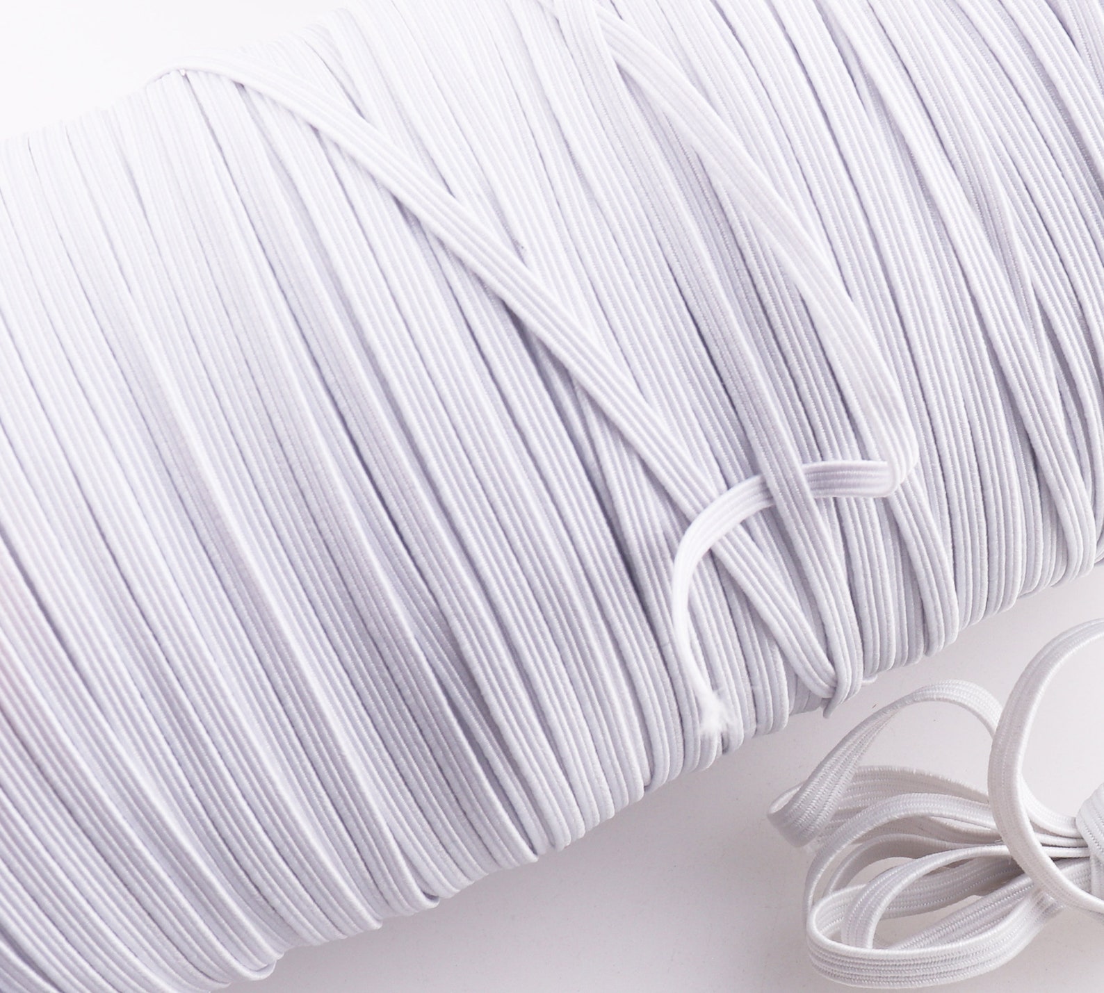 100yards 3-7mm Elastic Cord Elastic Bands Flat Elastic Cord DIY Sewing ...