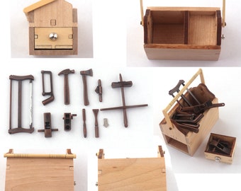 Miniature Tool Box With Simulated Drawers - Etsy