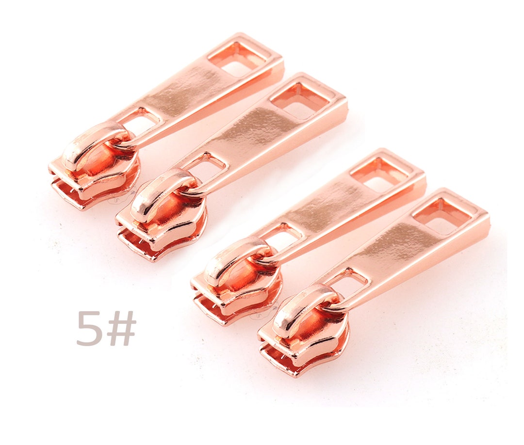 Rose Gold Zipper Pulls 5# Nylon Zipper Pulls Zip Slider Zipper Tape ...