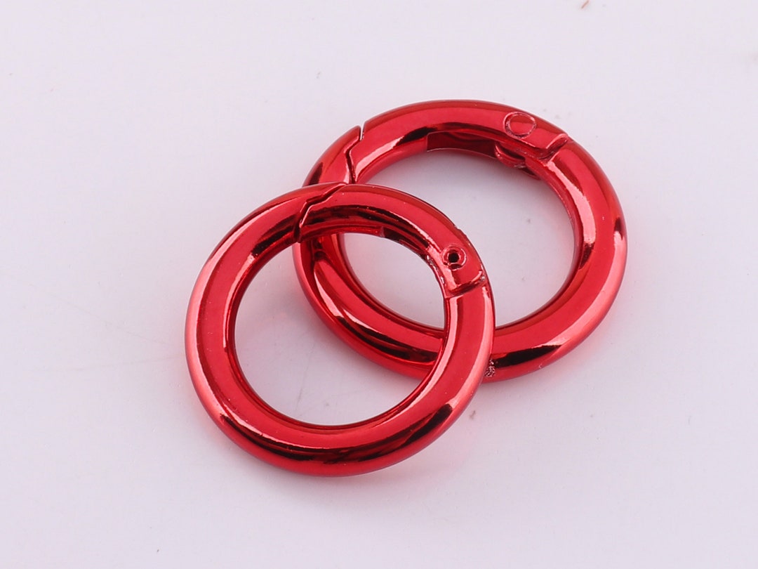 Spring Gate Ring Red O-rings Round Gate Ring Spring Ring Clasp Push ...