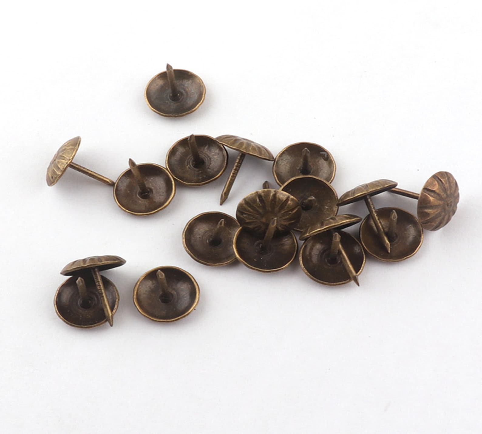 100 Antique Bronze Sofa Nail Push Pins,upholstery Tacks/nails,leather ...
