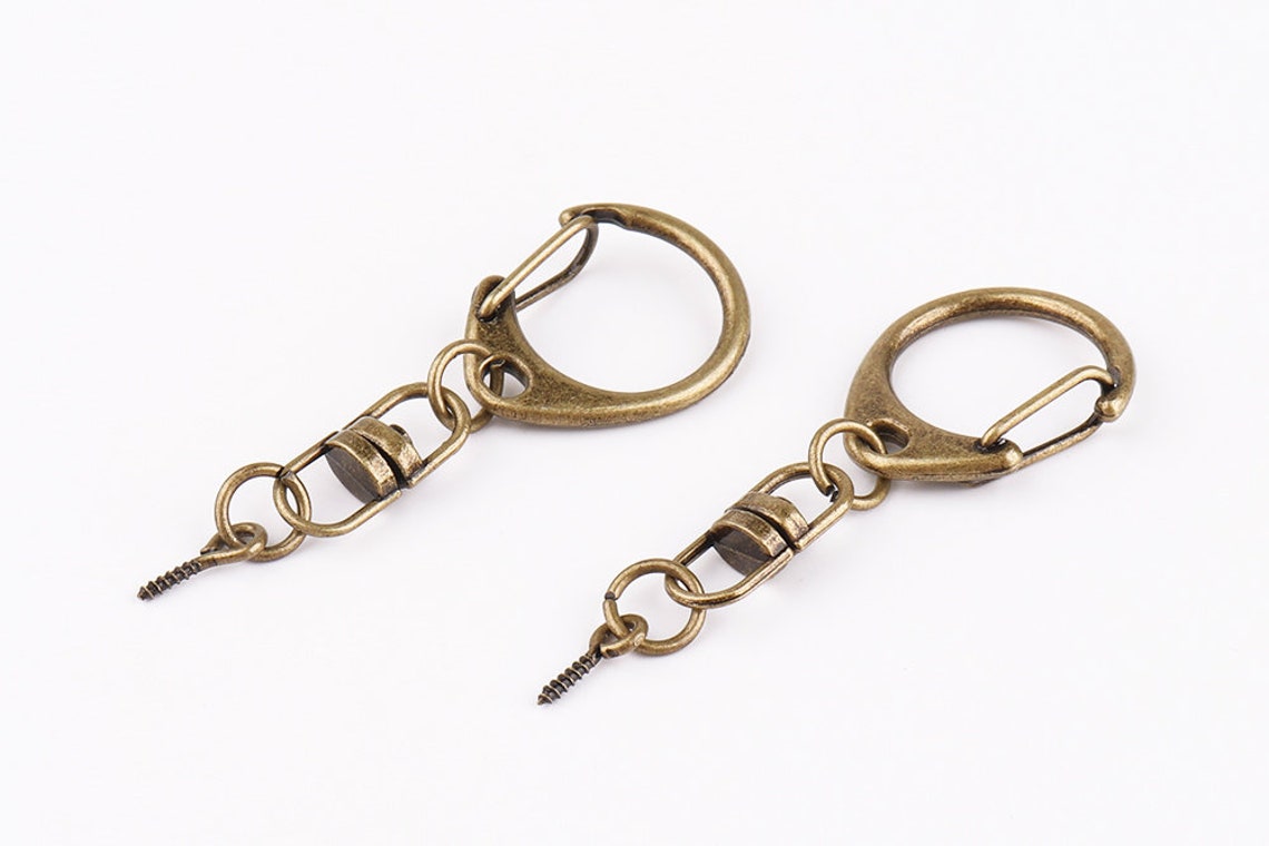 10pcs Bronze Key Chain Clasp Push Gate Snap Hooks Lanyard - Etsy
