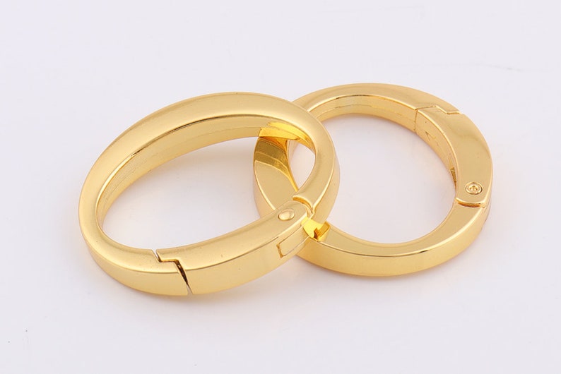 Gold Spring Gate Ring 35mm32mm Oval Gate Ring Spring Ring - Etsy