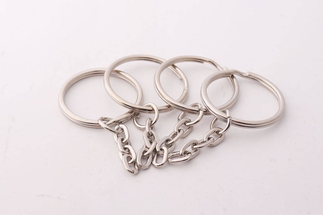 Key Chain Split Ring With Extension Chain Split Key Ring With Chain ...