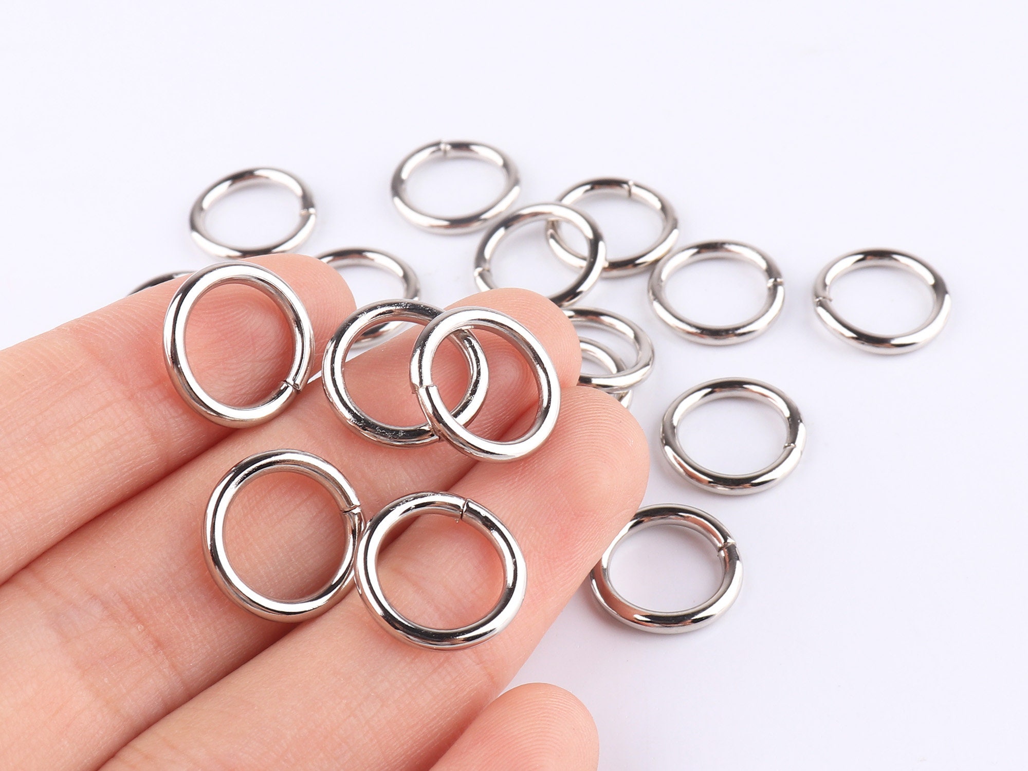 Silver O rings Small O-Rings Buckles Seamed Rings Jewelry | Etsy