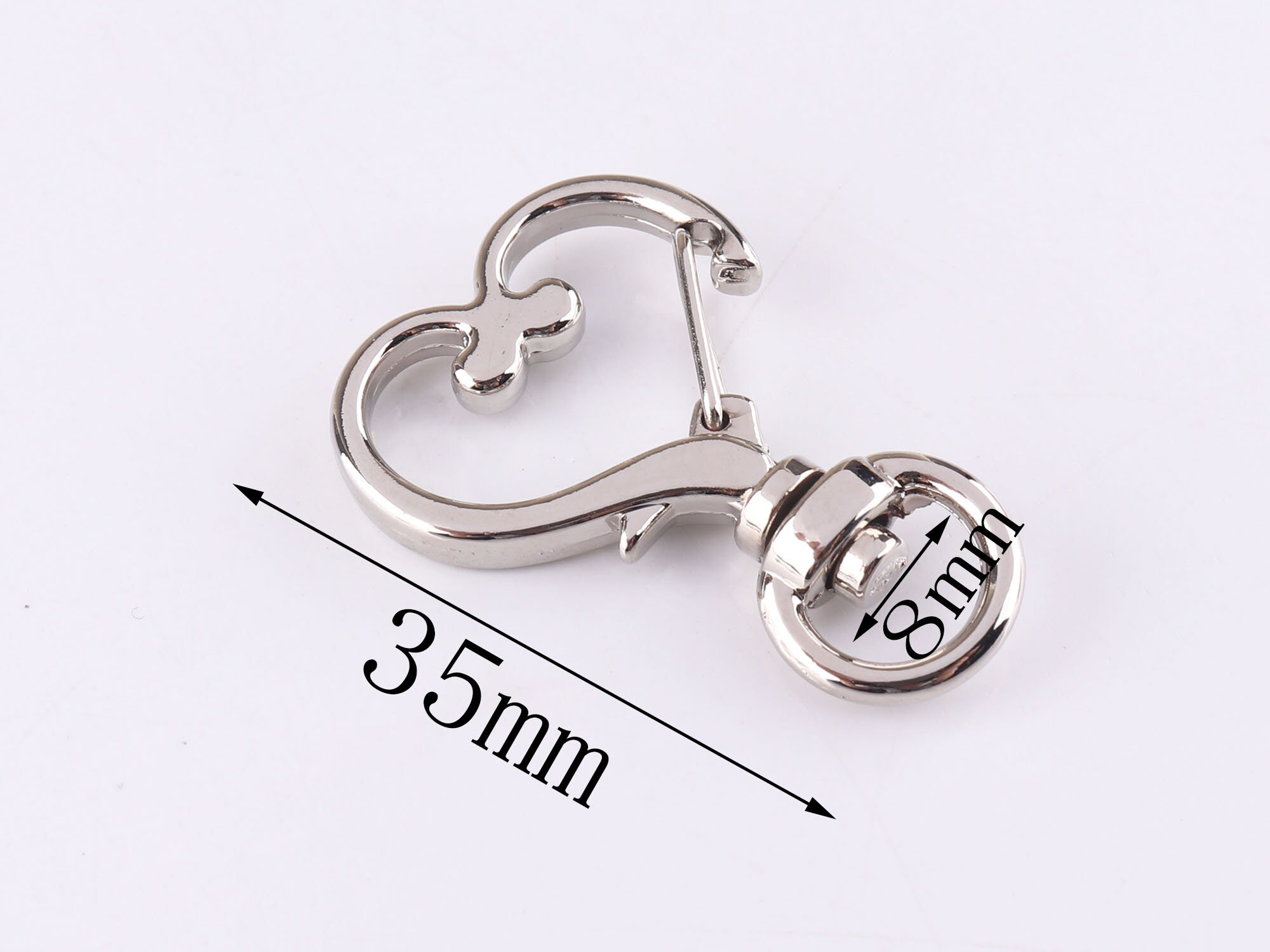 Swivel Clasps Hook Snap Hook Trigger Clasp Charms 3/8"inch(9mm) Heart ...
