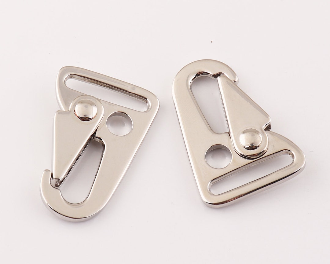 Sliver Spring Clasp Metal Carabiner Hook Irregular Gate Snap Hook 4pcs ...