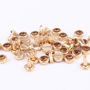 Gold Rapid Rivet Double Cap Flat Rivets Small Rivets Round Rivets for ...
