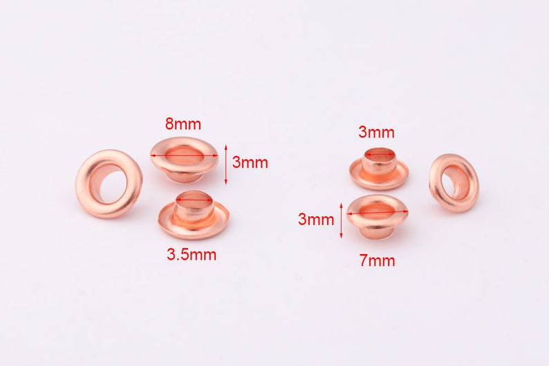 100pcs Eyelets Grommet 7mm 8mm Metal Grommets Eyelet for Bead Cores ...