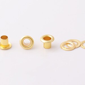 100set Gold Grommet Eyelets With Washer 8*3.5*6mm(od * ID * Height ...