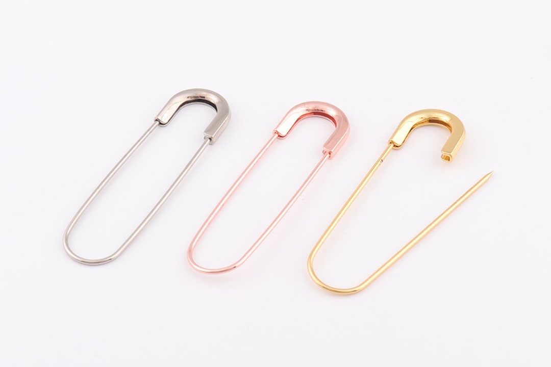 80mm Coiless Safety Pins Larger Safety Pins Kilt Pins Broochs Metal ...