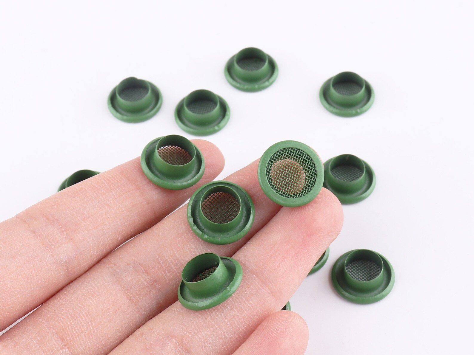Green Eyelet Grommet Mesh Grommets Round Metal Eyelets Brass Eyelet ...
