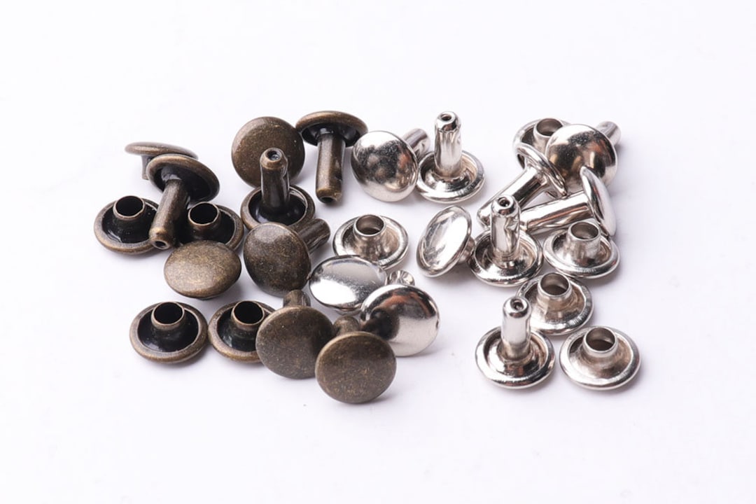 50pcs Double Cap Rivets 7mm 8mm Rivets Rapid Rivet Punk Rock Rivet ...