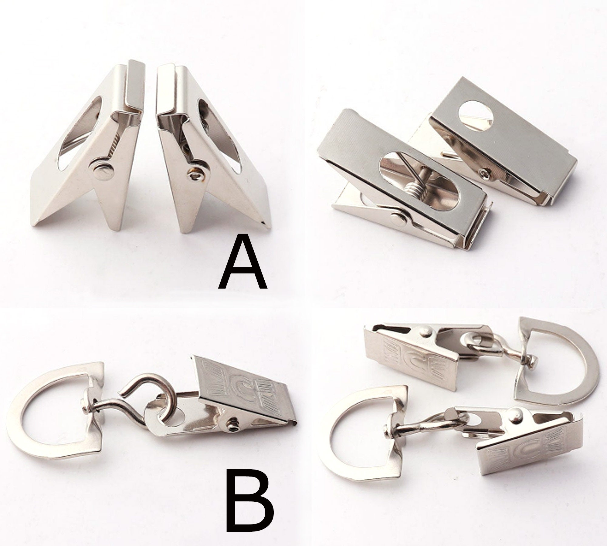 10 Pcs Silver Spring Clips Badge Clip Holder Metal Single - Etsy UK