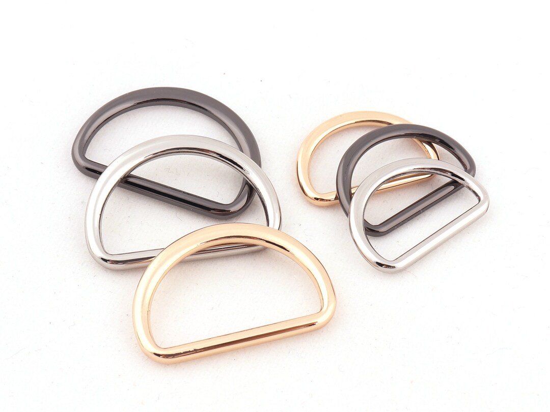 Mini D Rings Strap Ring Purse Rings FLAT Connector Rings D Shaped ...