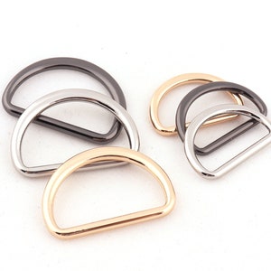 Mini D Rings Strap Ring Purse Rings FLAT Connector Rings D Shaped ...