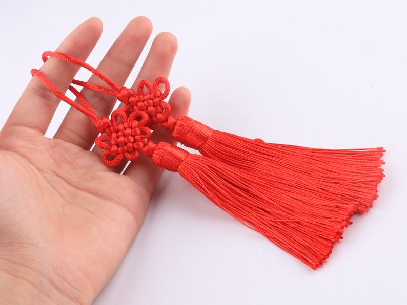 Chinese Knot Tassel Red Charms Tassel Luck Charm Tassel Flat | Etsy