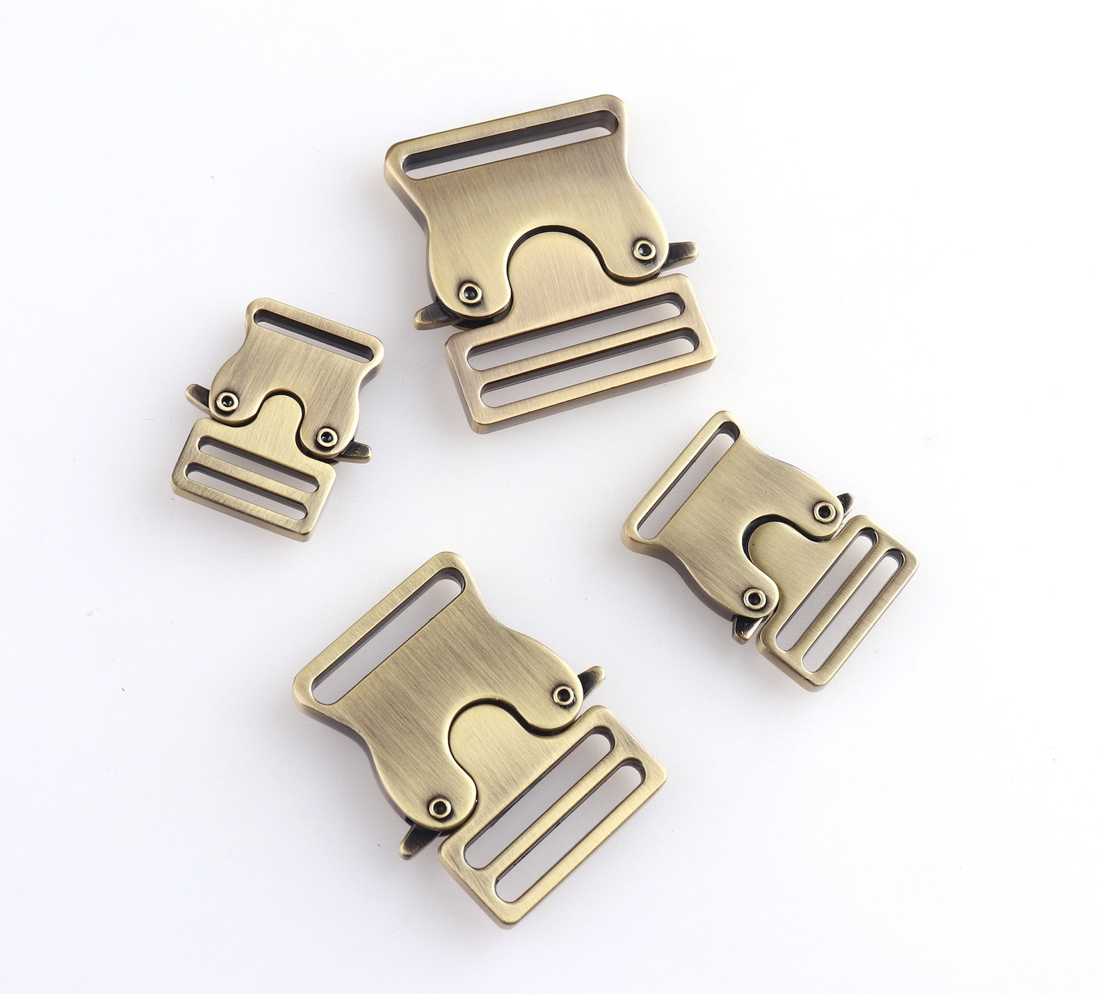 Metal Vintage Bronze Release Side Buckle Quick Adjustable Belt Strap ...