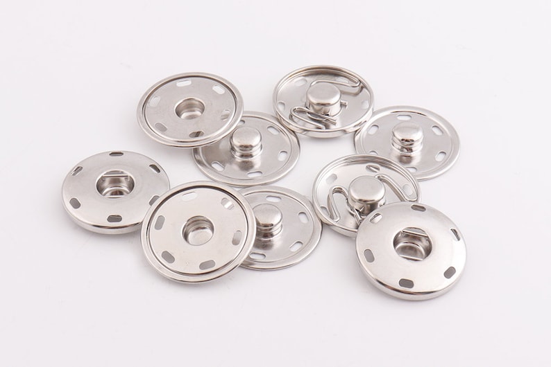 Silver Snap Buttons 28mm Snap Fasteners Press Stud Leather Craft ...
