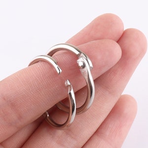 Silver Binder Rings Hinge Sleepers Split Ring Snap Rings Card Rings ...