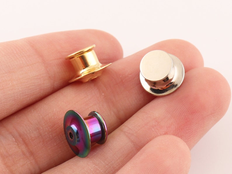 Pin Backs Pin Bases Secure Locking Pin Back Locking Clutch | Etsy