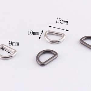 Mini D Rings Silver D Rings Buckle 3/8"(9mm) Small D Ring Metal D-rings ...