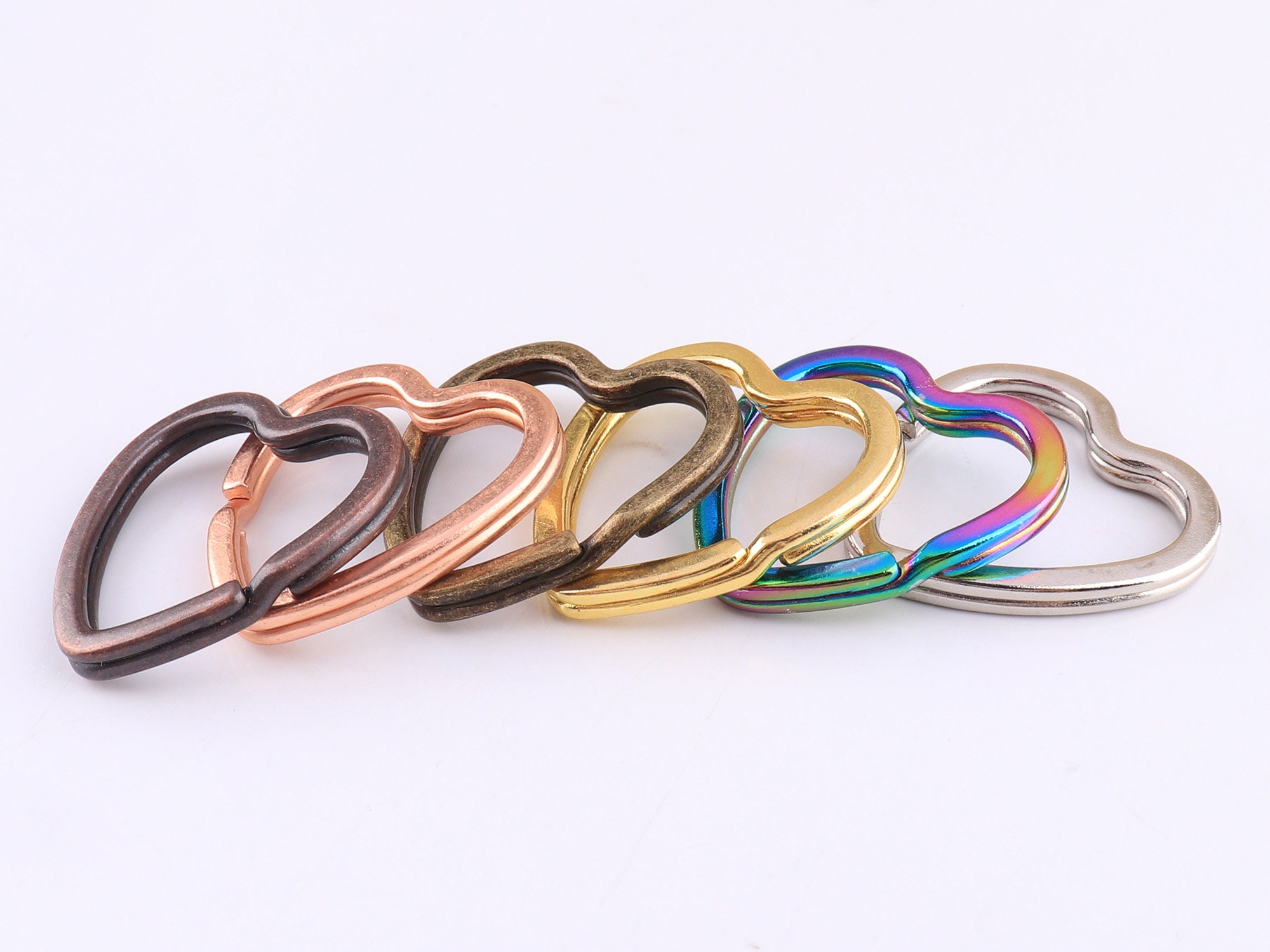 Charm Keyrings Heart Split Keyrings Keychain Keyrings Love - Etsy