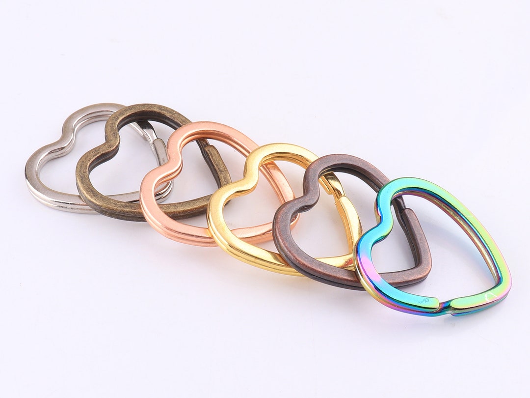 Charm Keyrings Heart Split Keyrings Keychain Keyrings Love Split Key ...