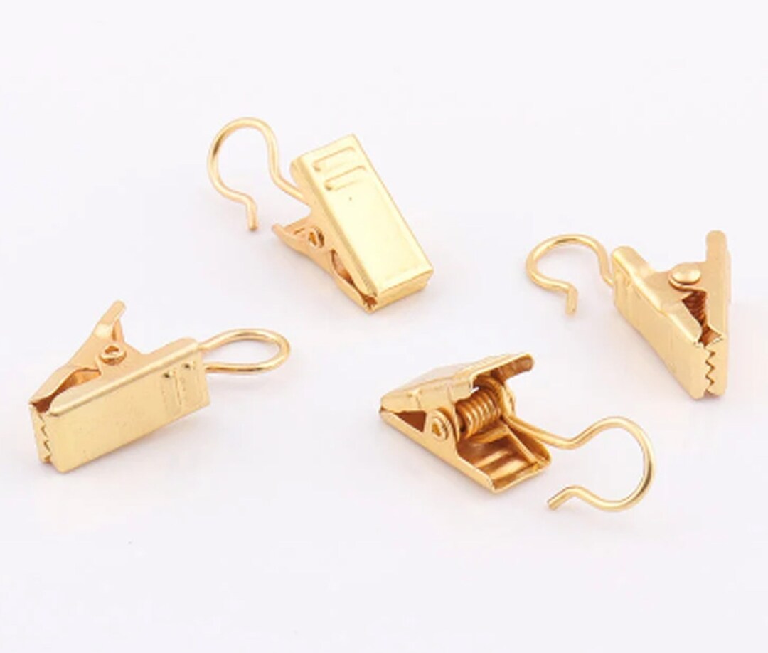 Gold Bronze Curtain Clips Metal Bulk Clips Clips Spring Clips Snap Hook ...