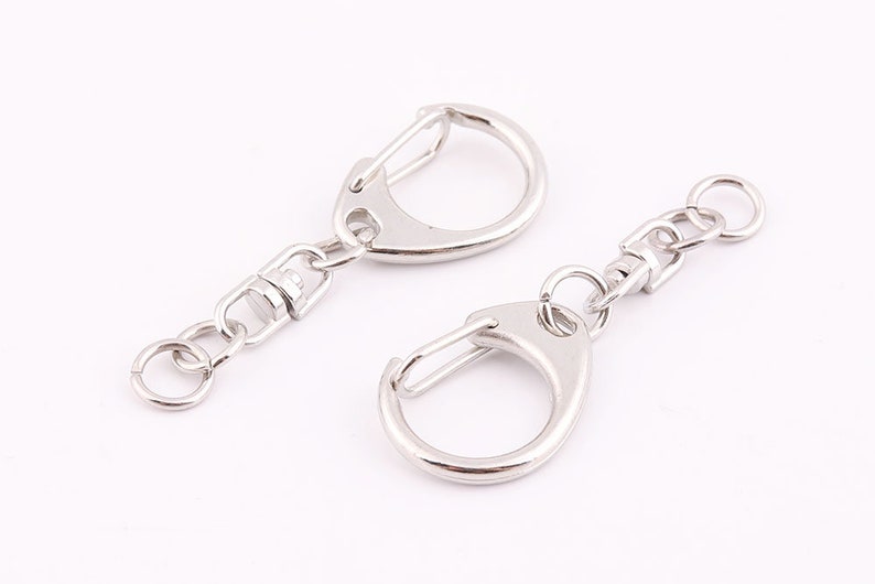 10pcs Key Chain With Push Gate Snap Hooks Lanyard Clasp Swivel - Etsy