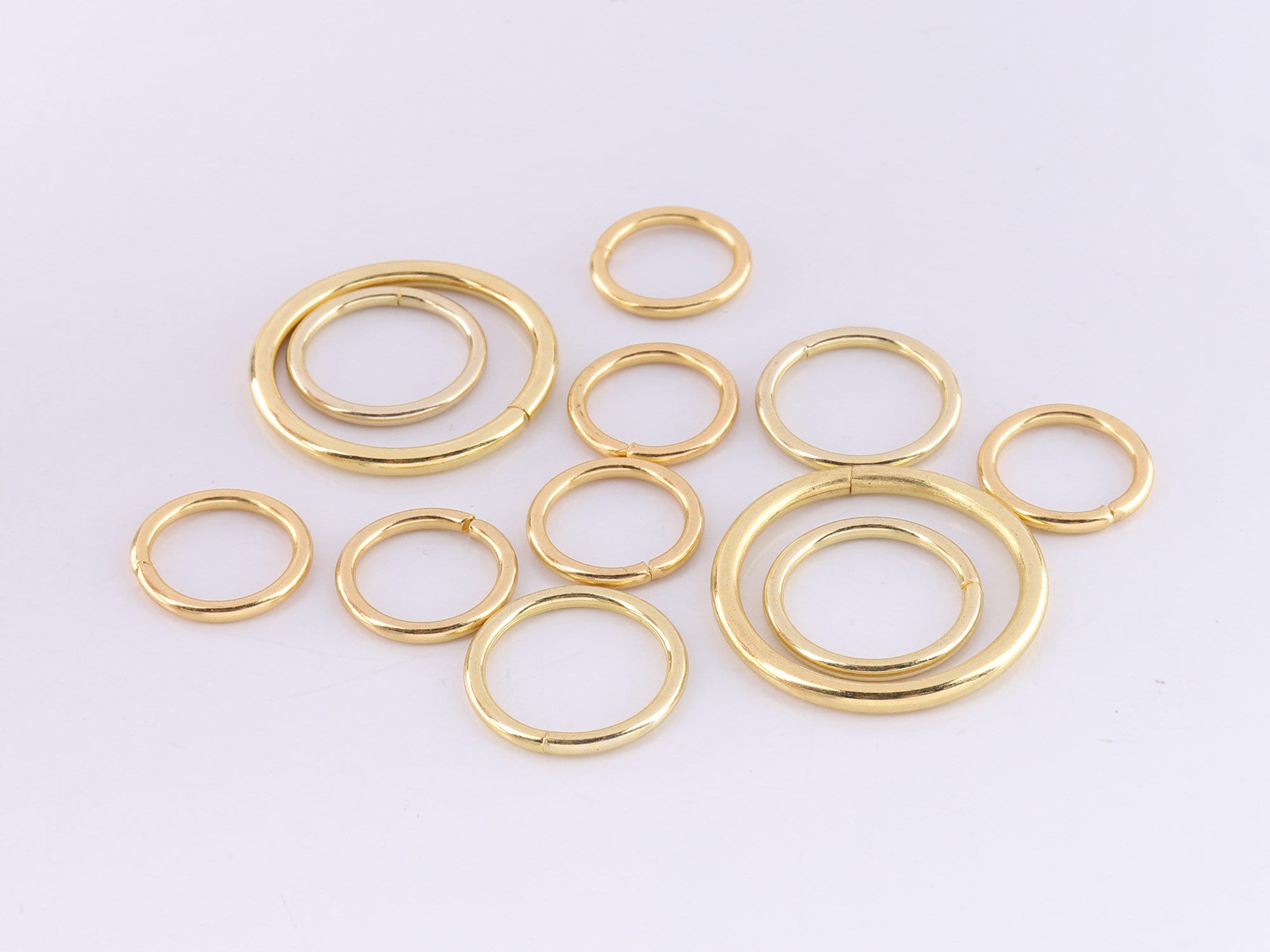 Gold O rings Seamed Round Ring Spilit Loop O-Rings Buckles | Etsy