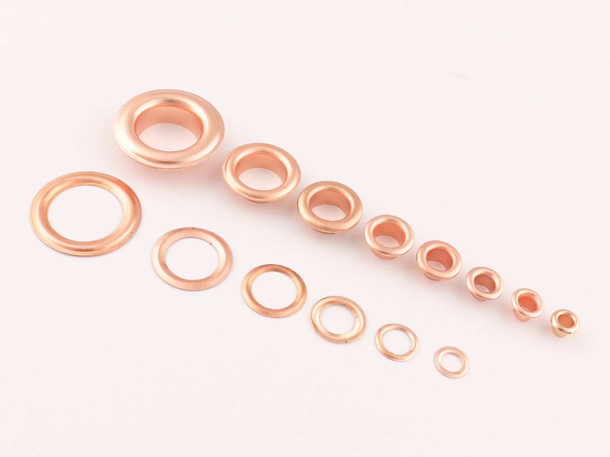 Rose Gold Eyelet Grommets With Washer Brass Grommets Eyelets - Etsy
