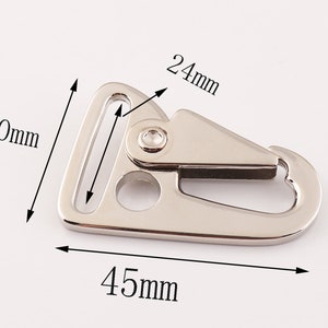 Sliver Spring Clasp Metal Carabiner Hook Irregular Gate Snap Hook 4pcs ...