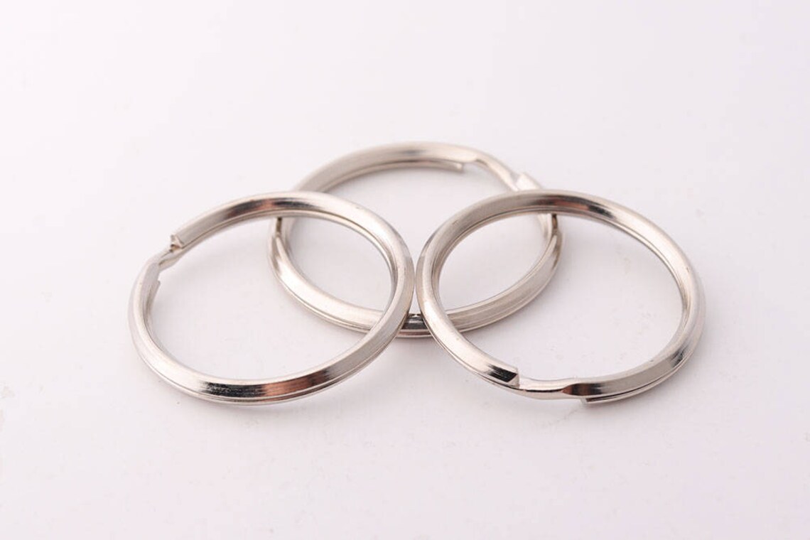 Silver Key Rings 28mm 30mm Split Key Ring Key Clasp Keychain | Etsy