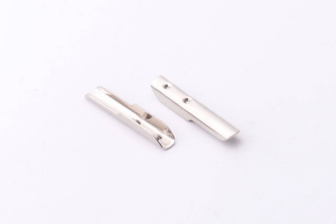 50pcs Fold Over Cord Crimps End Caps Crimp End Tips Cord End Caps Crimp ...