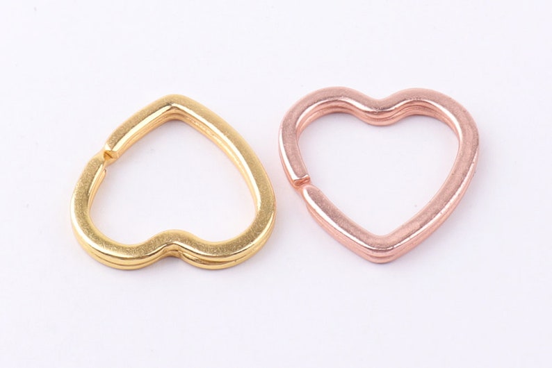 Heart Split Keyrings Gold Rose Gold Keychain Keyrings Love - Etsy