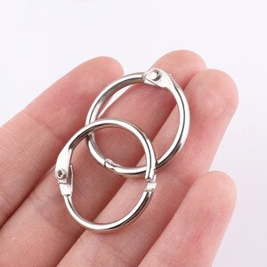 Silver Binder Rings Hinge Sleepers Split Ring Snap Rings Card Rings ...