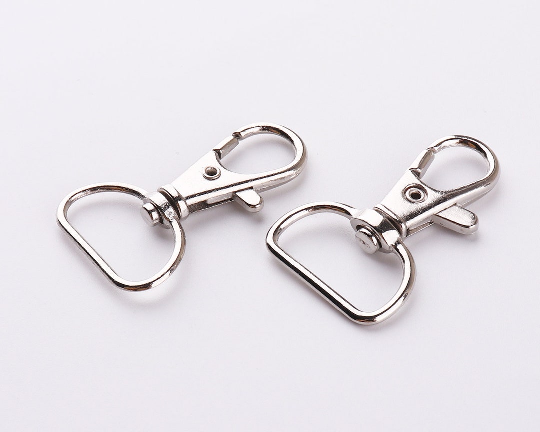 6pcs Silver Swivel Clasps (20mm) Swivel Snap Hook Metal Clasp Keychain ...