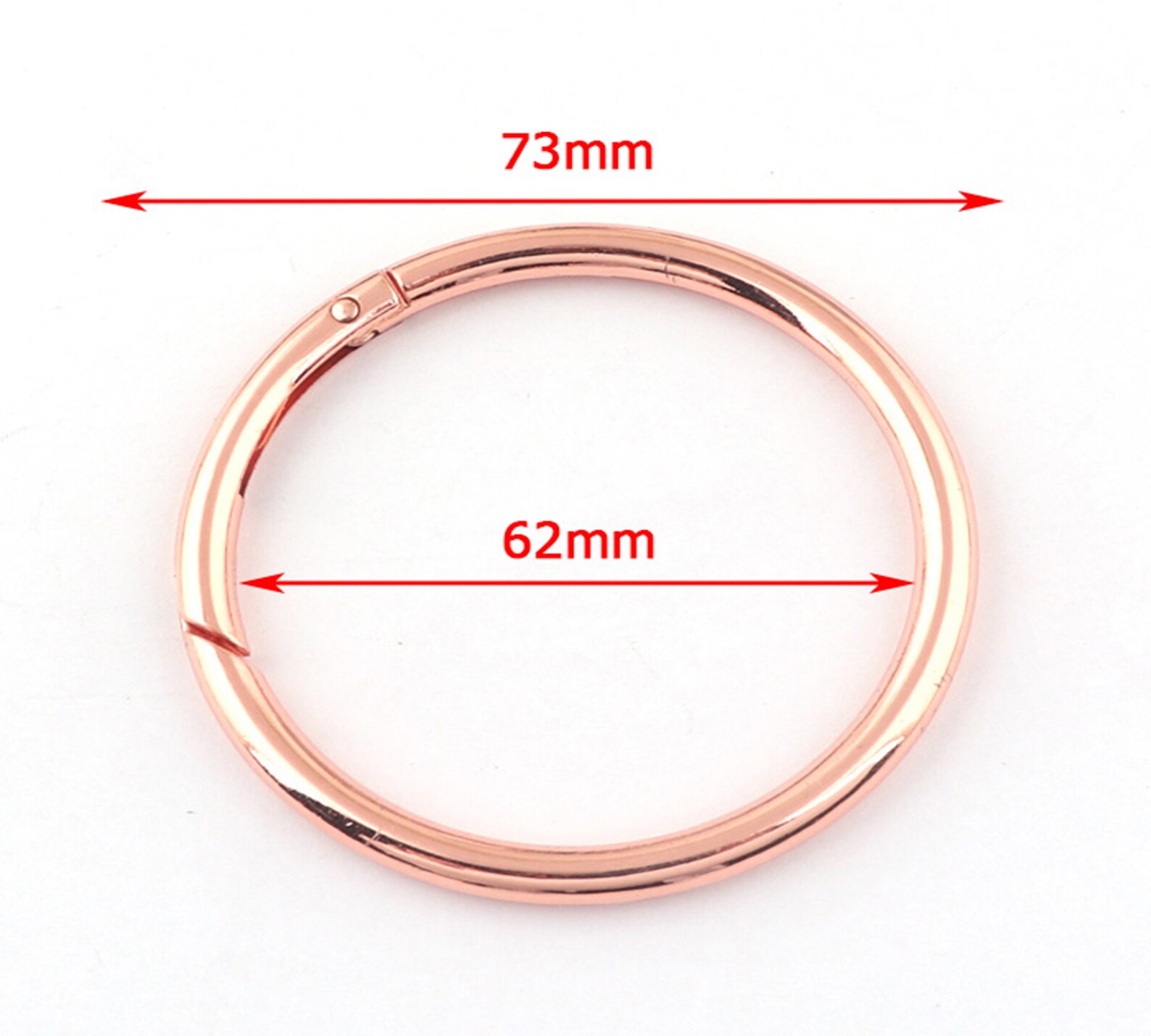 2-6pcs Rose Gold O Ring Spring Gate Ring Round Gate Ring Spring Ring ...