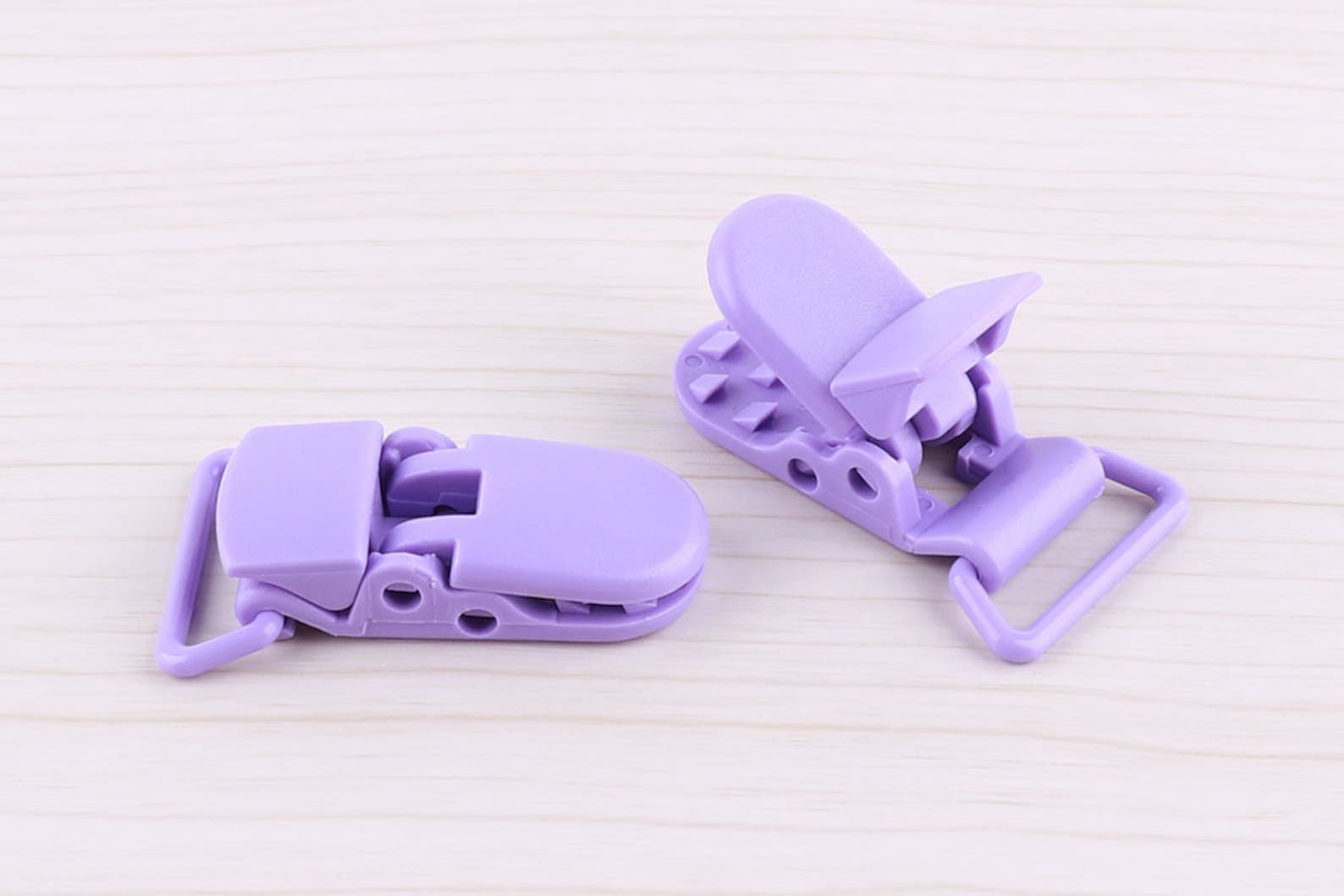 12pcs Plastic Pacifier Clips Purple Suspender Clips Plastic - Etsy